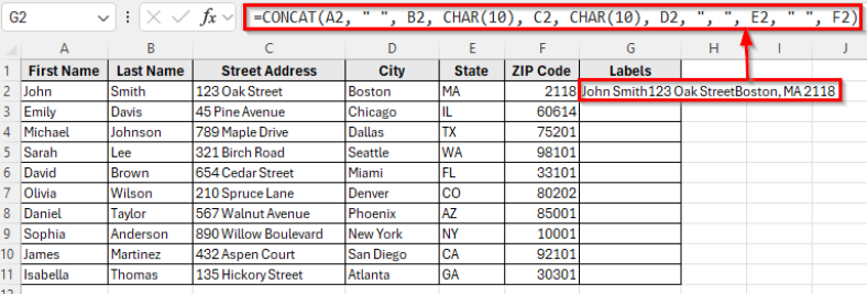 How to Create Labels in Excel Without Using Word - Excel Insider