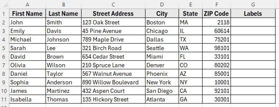 How to Create Labels in Excel Without Using Word - Excel Insider