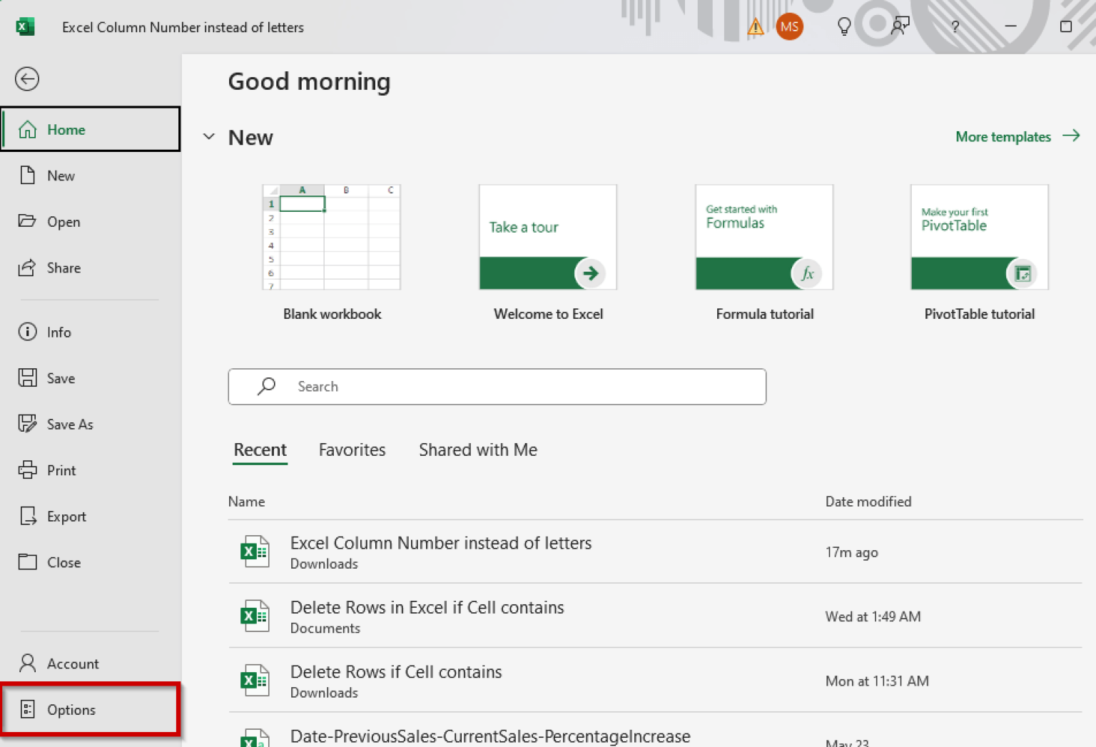 How to Show Column Numbers Instead of Letters in Excel - Excel Insider