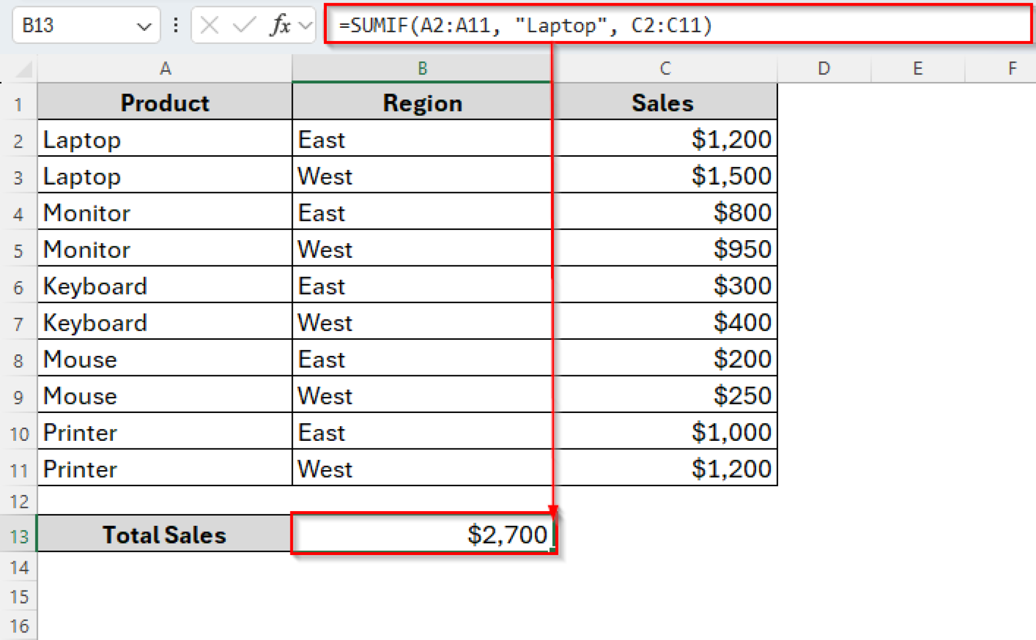 How to Use SUMIF with Not Blank Criteria in Excel - Excel Insider