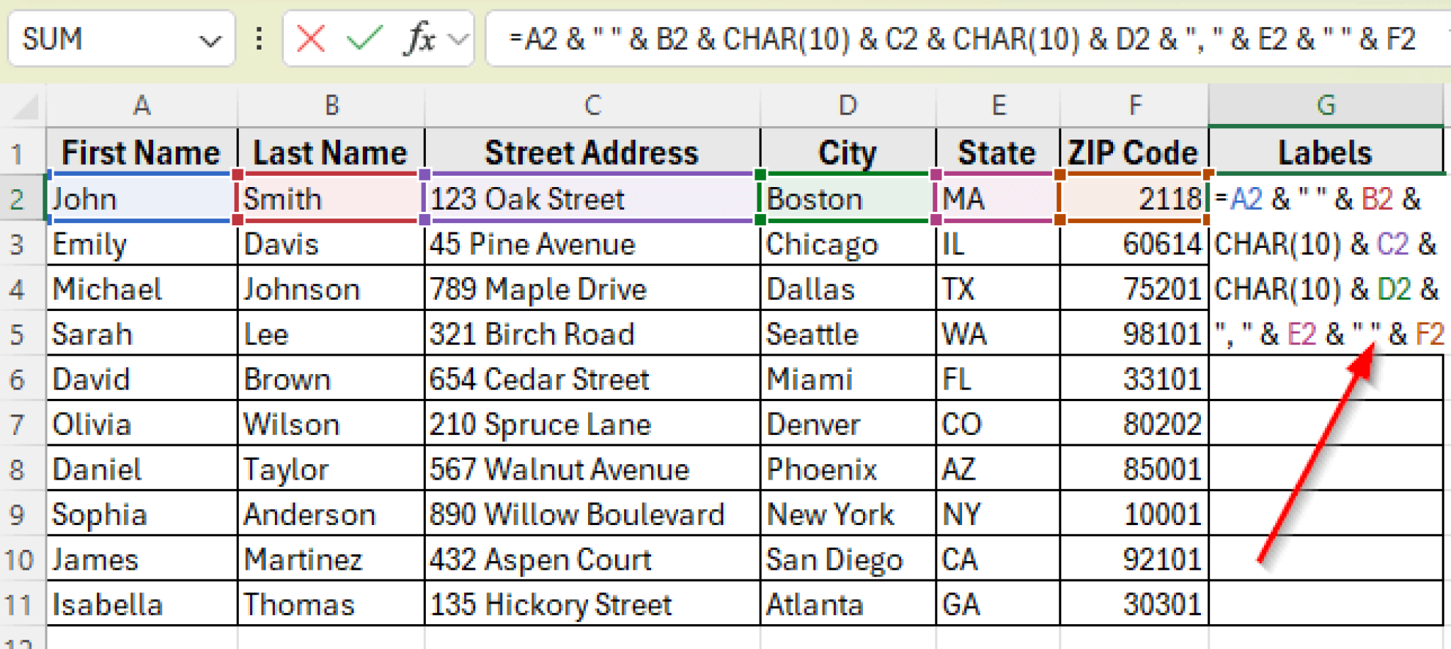 How to Create Labels in Excel Without Using Word - Excel Insider