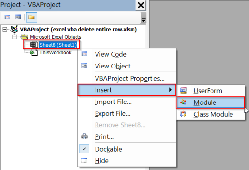 How To Delete Entire Row With Excel Vba 8 Different Criteria Excel 4146