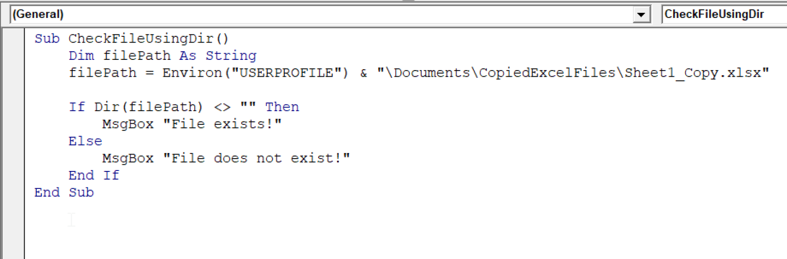 How to Check If File Exists with Excel VBA (4 Methods) - Excel Insider