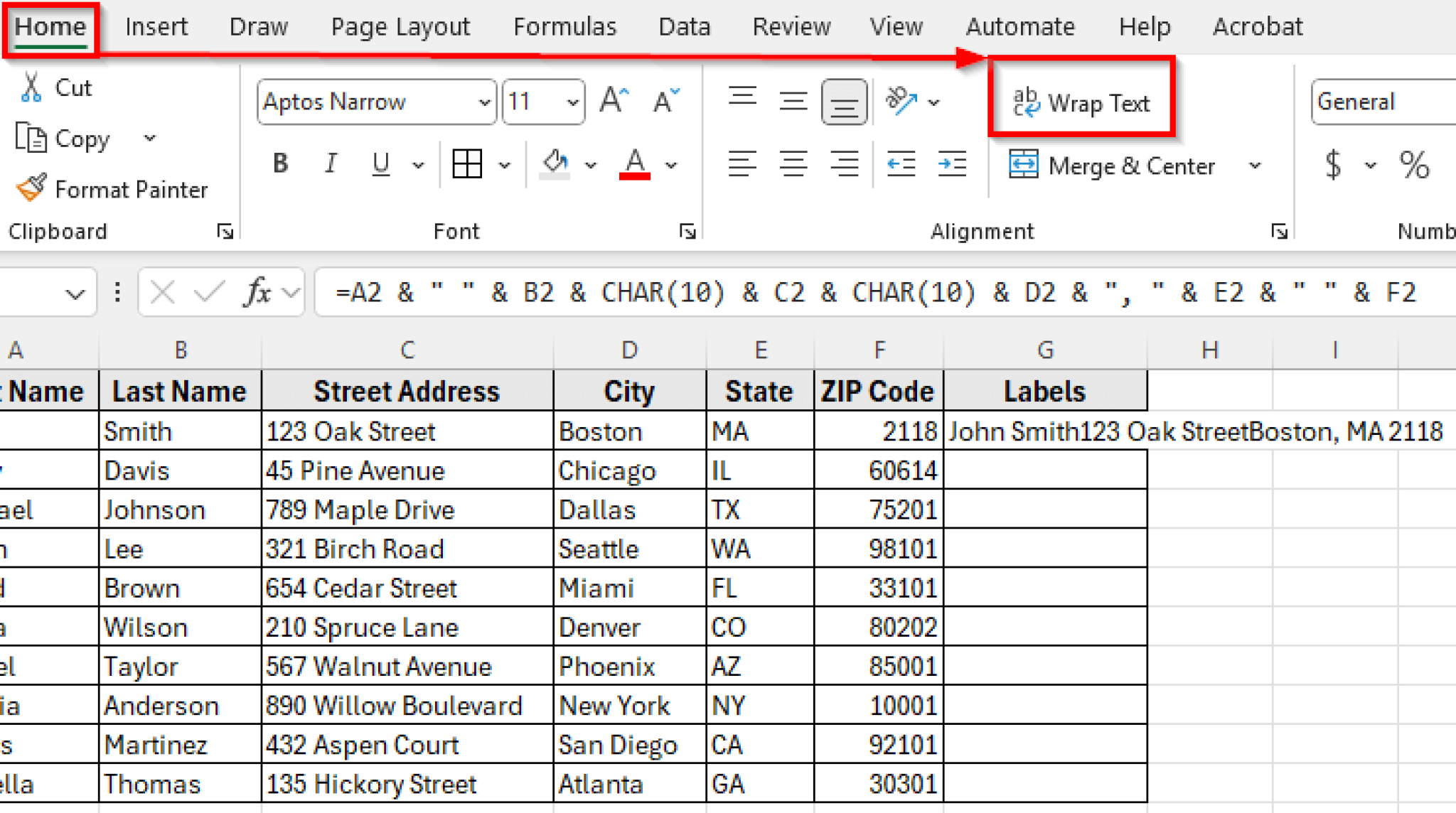 How to Create Labels in Excel Without Using Word - Excel Insider