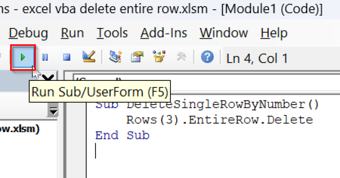 How to Delete Entire Row with Excel VBA (8 Different Criteria) - Excel ...