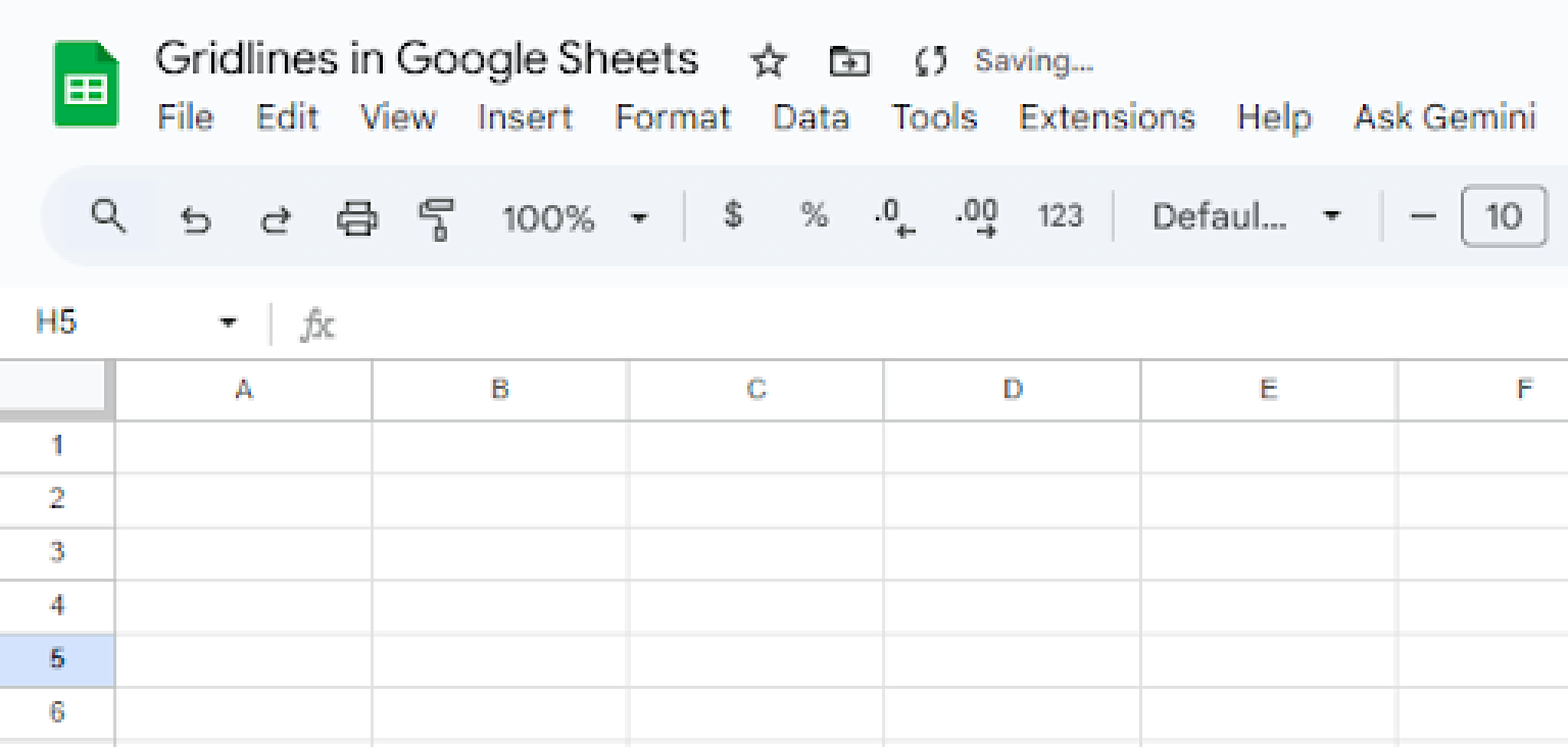 Working with Gridlines in Google Sheets - Excel Insider