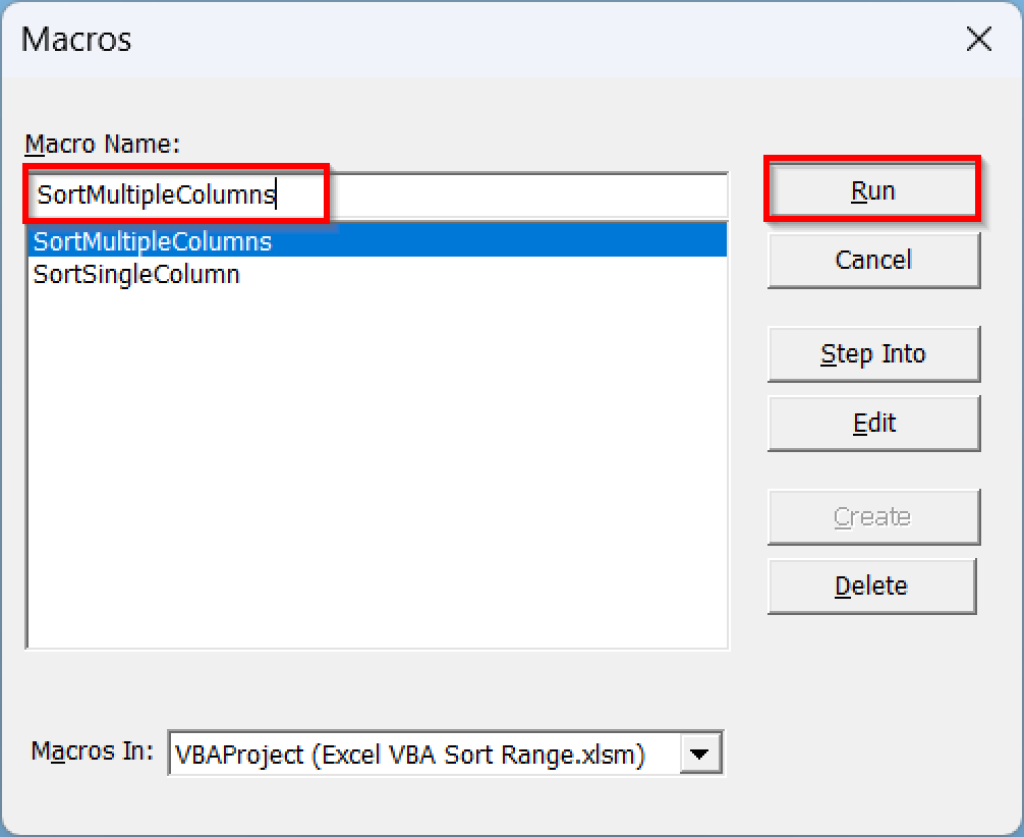How to Sort Range with Excel VBA (7 Different Criteria) - Excel Insider