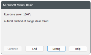 [Fixed] AutoFill Method of Range Class Failed (3 Solutions) - Excel Insider