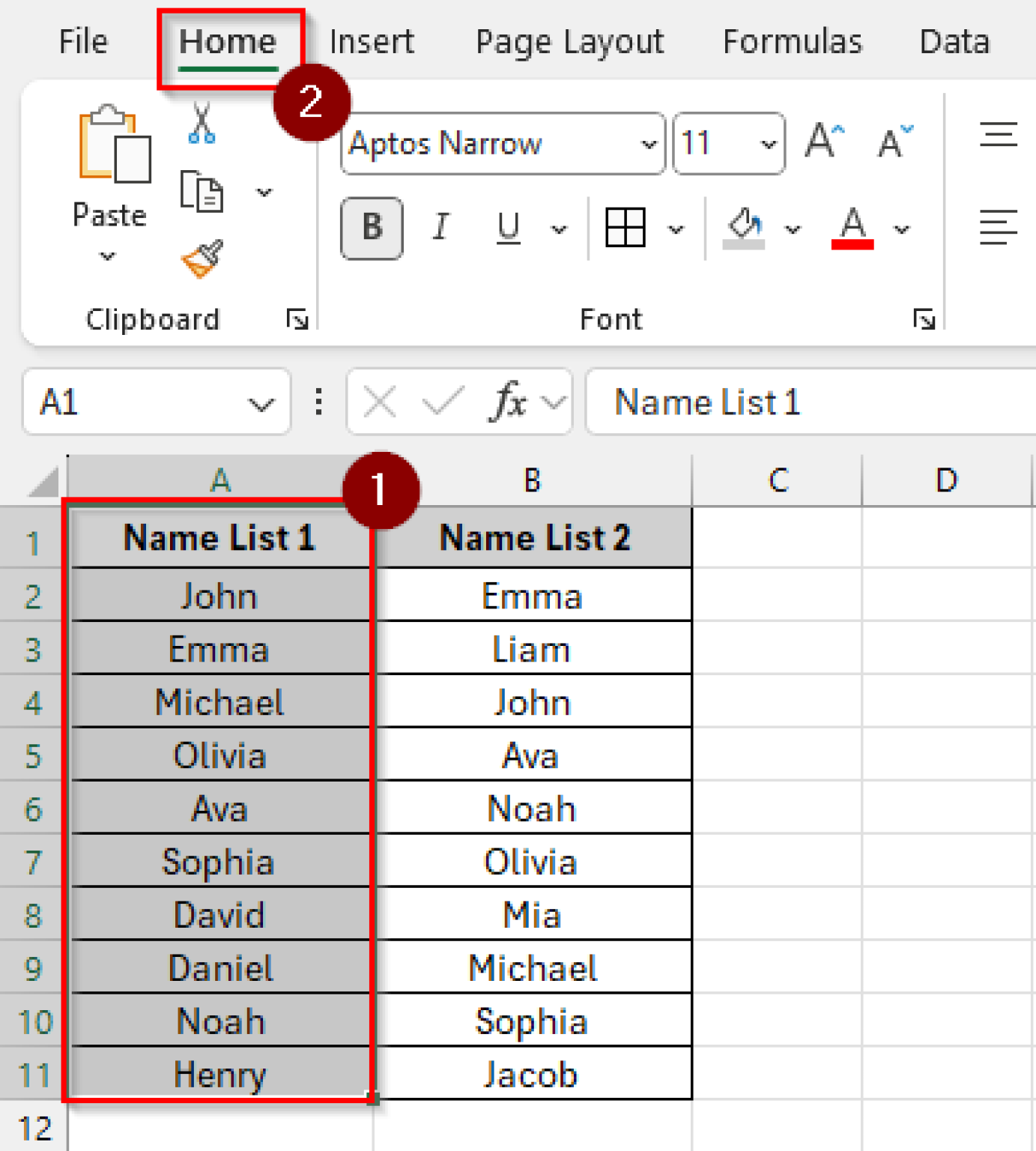 Compare Two Columns and Return Common Values in Excel - Excel Insider