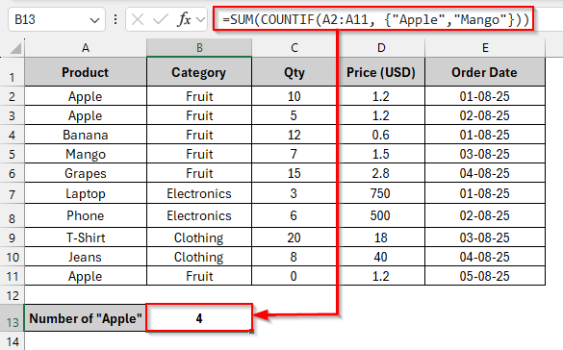 How to Fix Excel COUNTIF Function Returning 0 Issues - Excel Insider