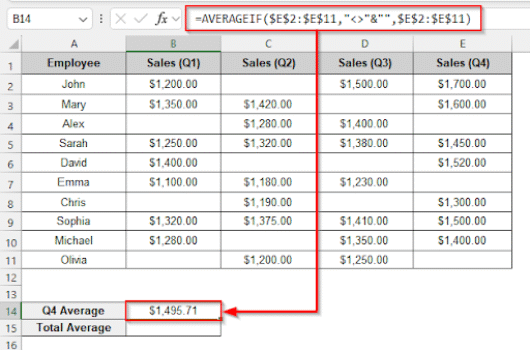 How to Average Only Non-Blank Cells in Excel (6 Easy Ways) - Excel Insider
