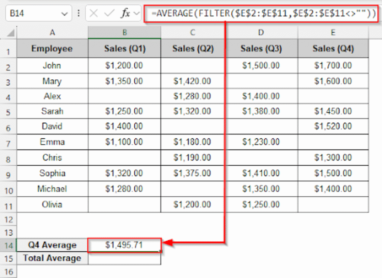 How to Average Only Non-Blank Cells in Excel (6 Easy Ways) - Excel Insider