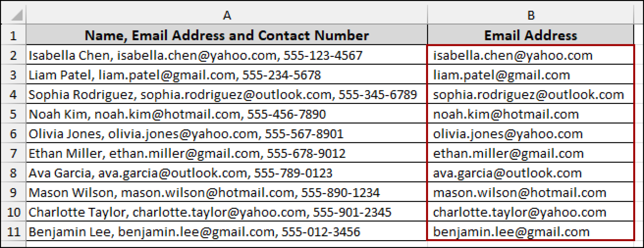 How to Extract Email from Text in Excel (5 Suitable Ways) - Excel Insider