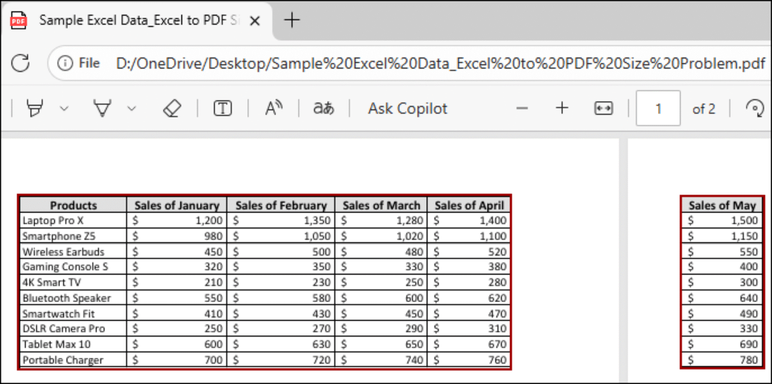How to Fix Excel to PDF Size Problem While Printing (4 Solutions ...