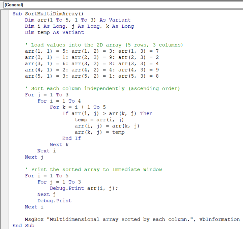 How to Sort an Array Using Excel VBA (4 Different Examples) - Excel Insider