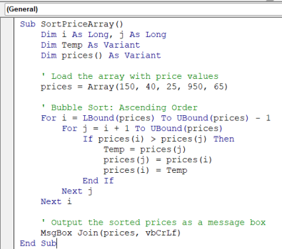 How to Sort an Array Using Excel VBA (4 Different Examples) - Excel Insider