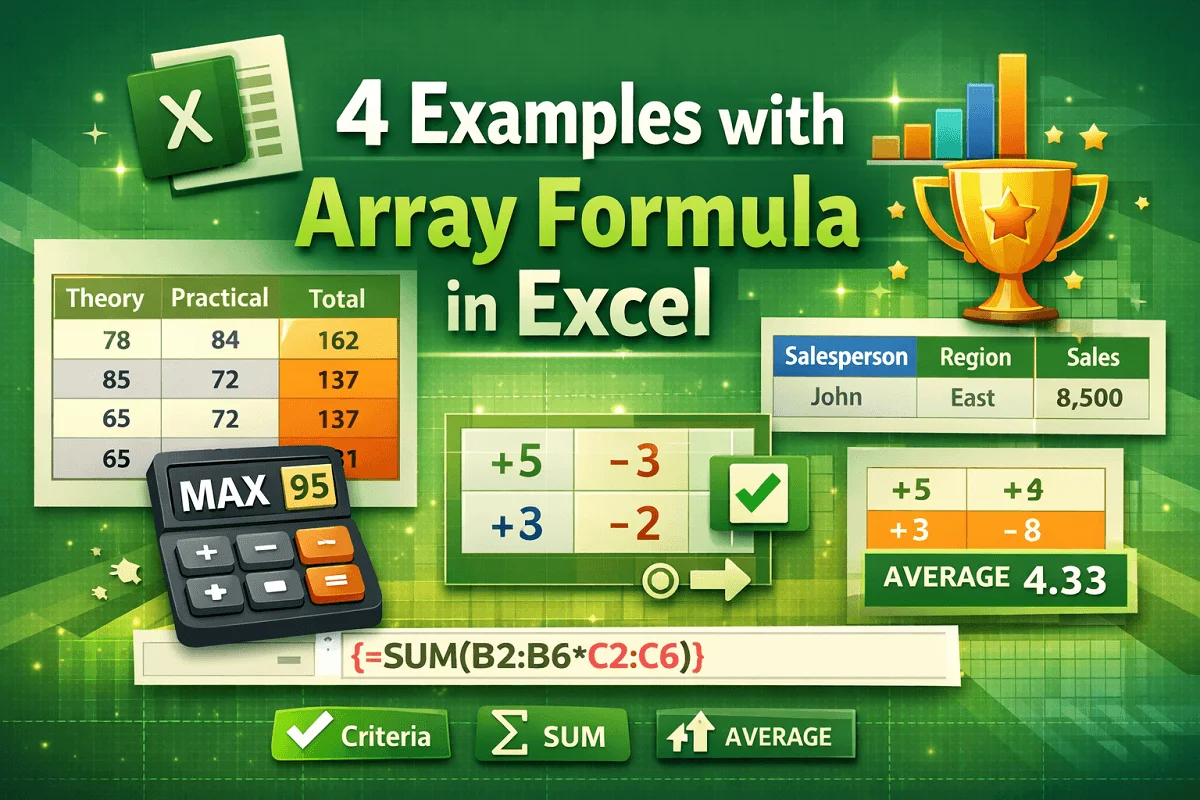 4 Examples with Array Formula in Excel - Excel Insider