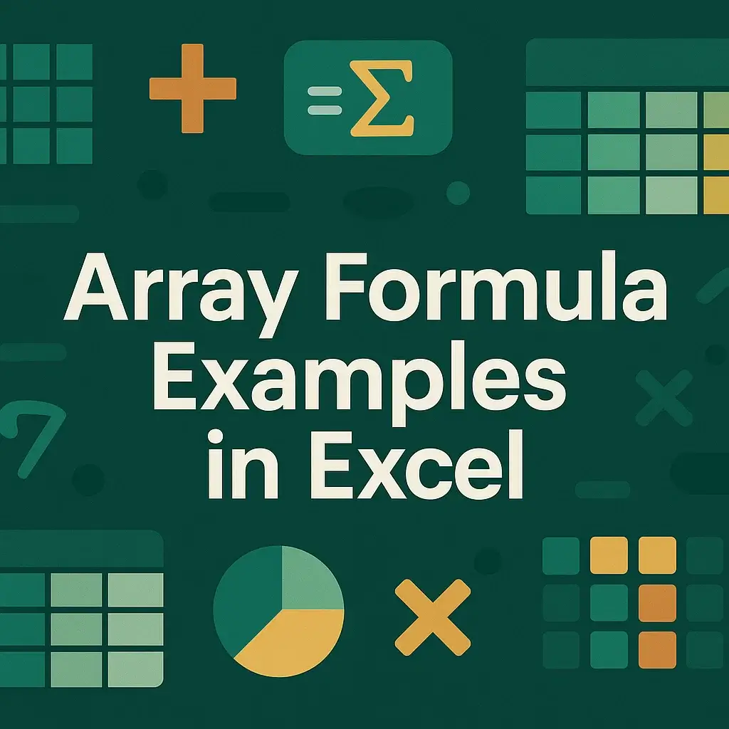 4 Examples with Array Formula in Excel - Excel Insider