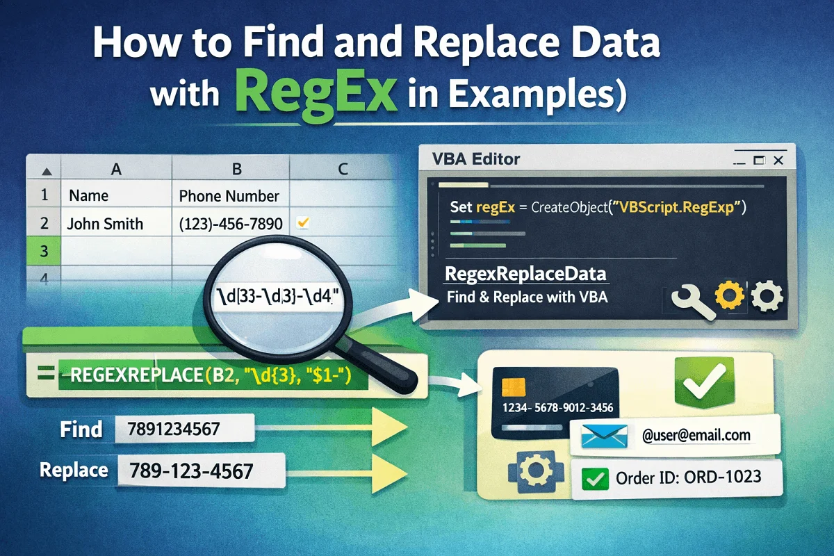 How to Find and Replace Data with RegEx in Excel (2 Examples) - Excel ...