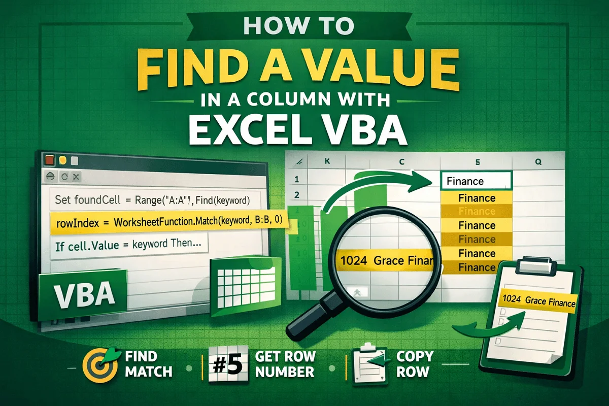 How to Find a Value in a Column with Excel VBA - Excel Insider