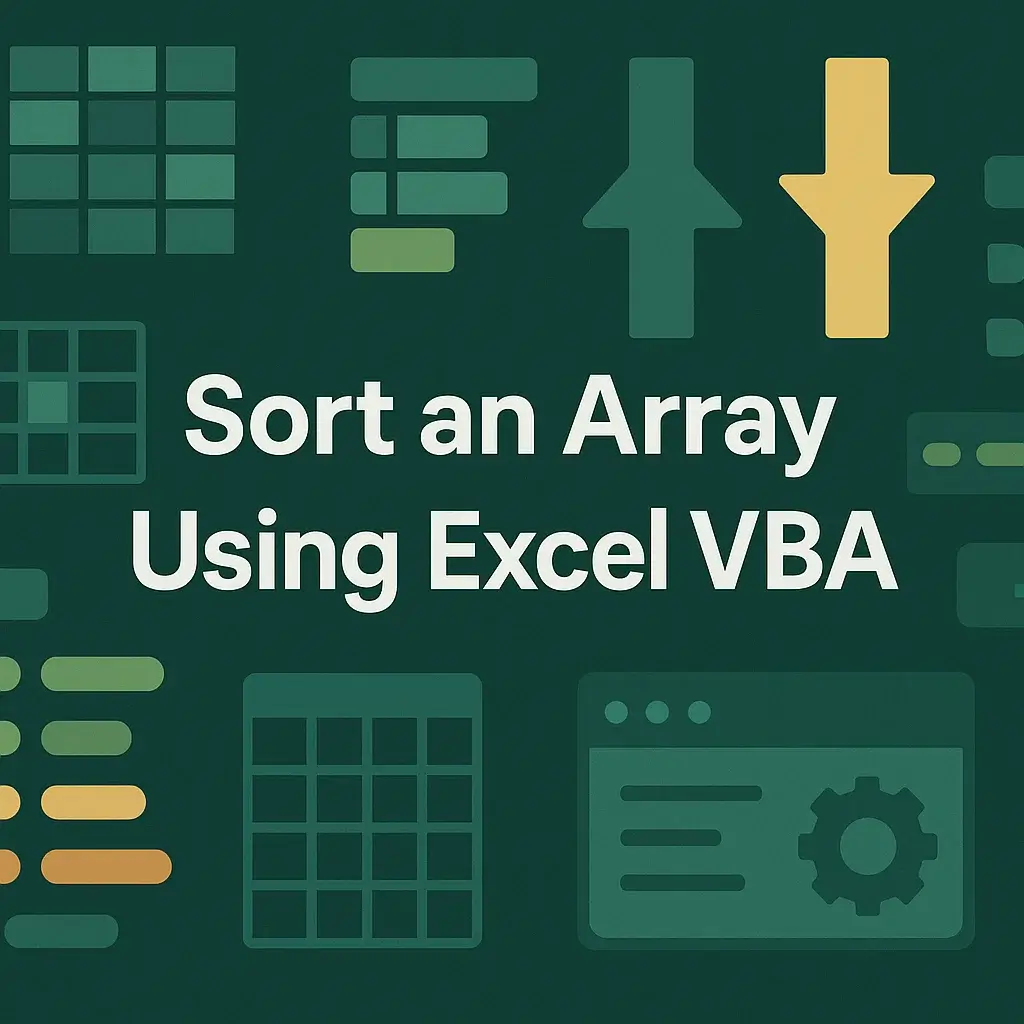How To Sort An Array Using Excel Vba 4 Different Examples Excel Insider