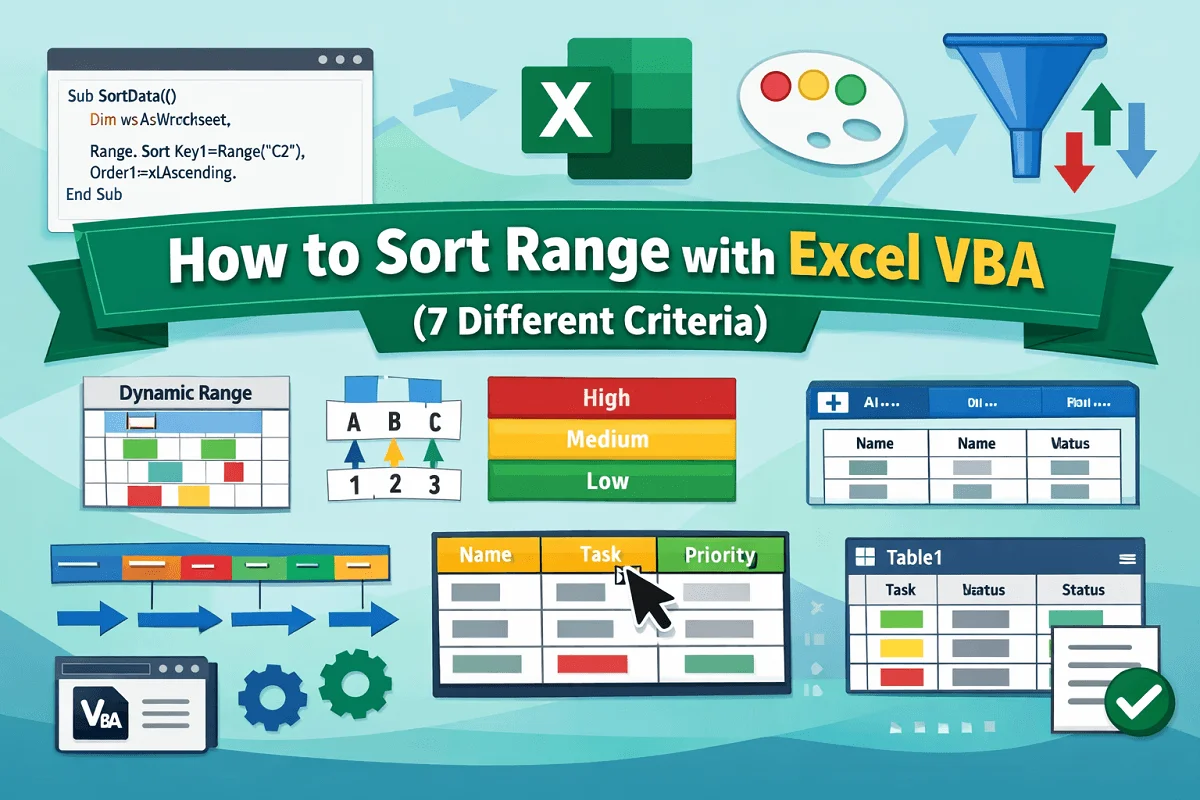 How to Sort Range with Excel VBA (7 Different Criteria) - Excel Insider