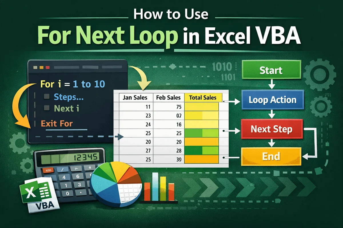 How to Use For Next Loop in Excel VBA - Excel Insider