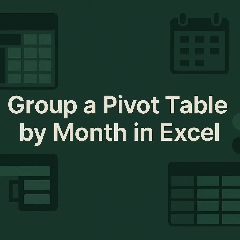 How to Group a Pivot Table by Month in Excel (2 Criteria) - Excel Insider