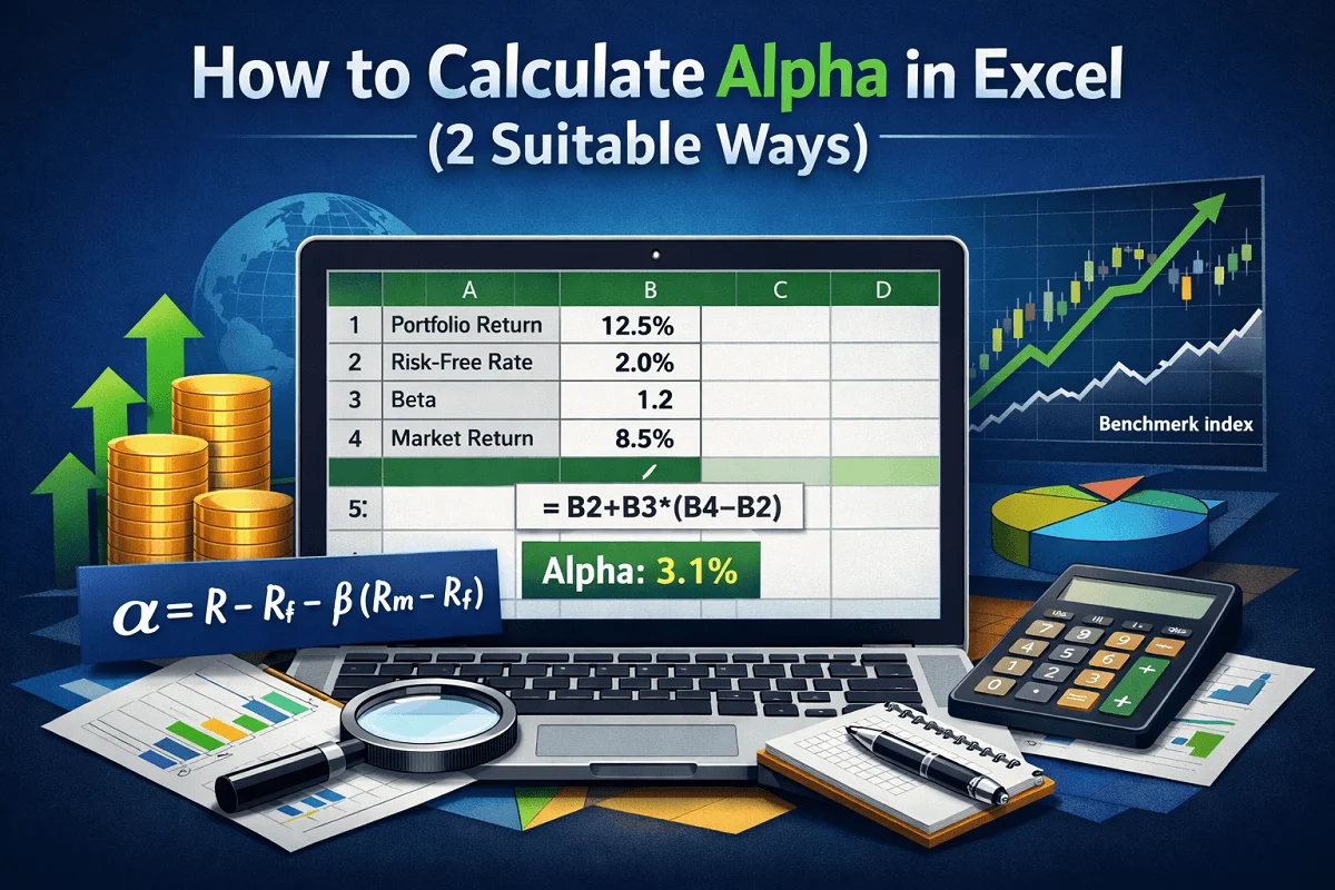 How to Calculate Alpha in Excel (2 Suitable Ways) - Excel Insider