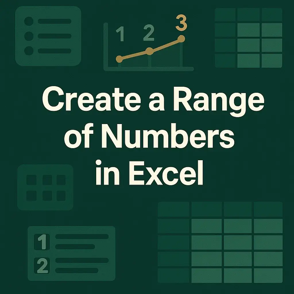 How to Create a Range of Numbers in Excel (4 Methods) - Excel Insider