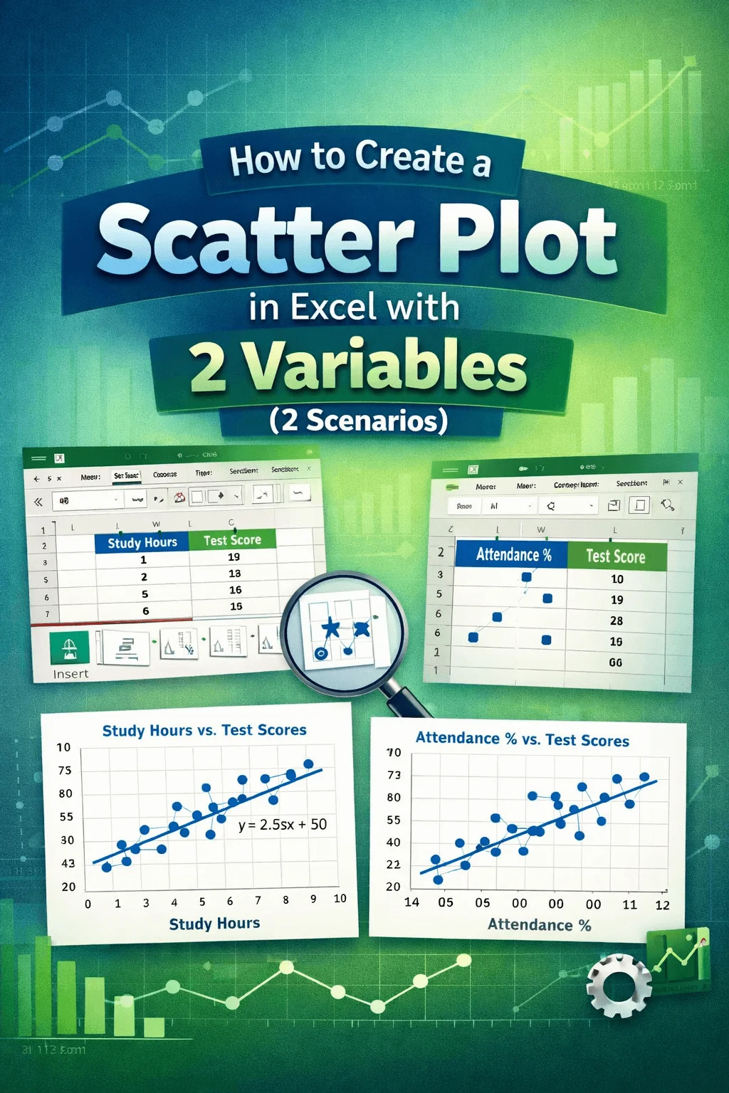 How to Create a Scatter Plot in Excel with 2 Variables (2 Scenarios ...