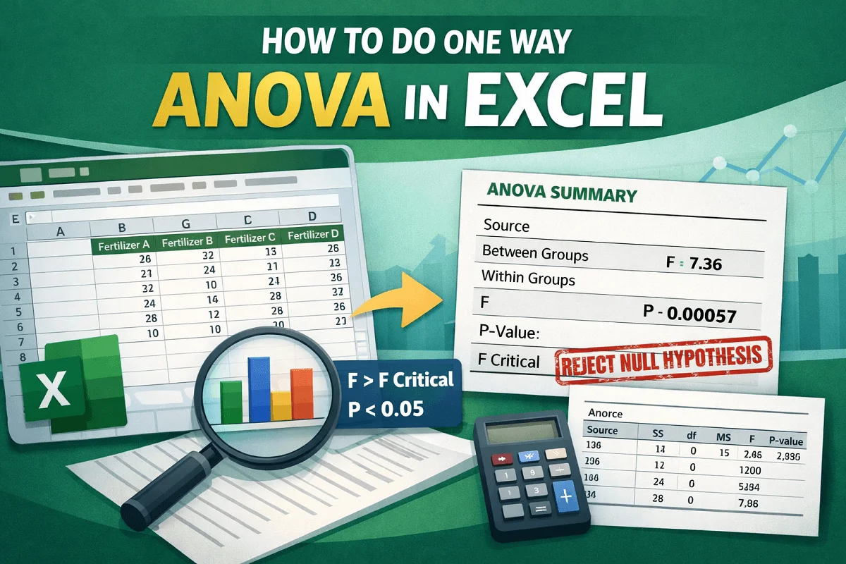 How to Do One Way ANOVA in Excel - Excel Insider