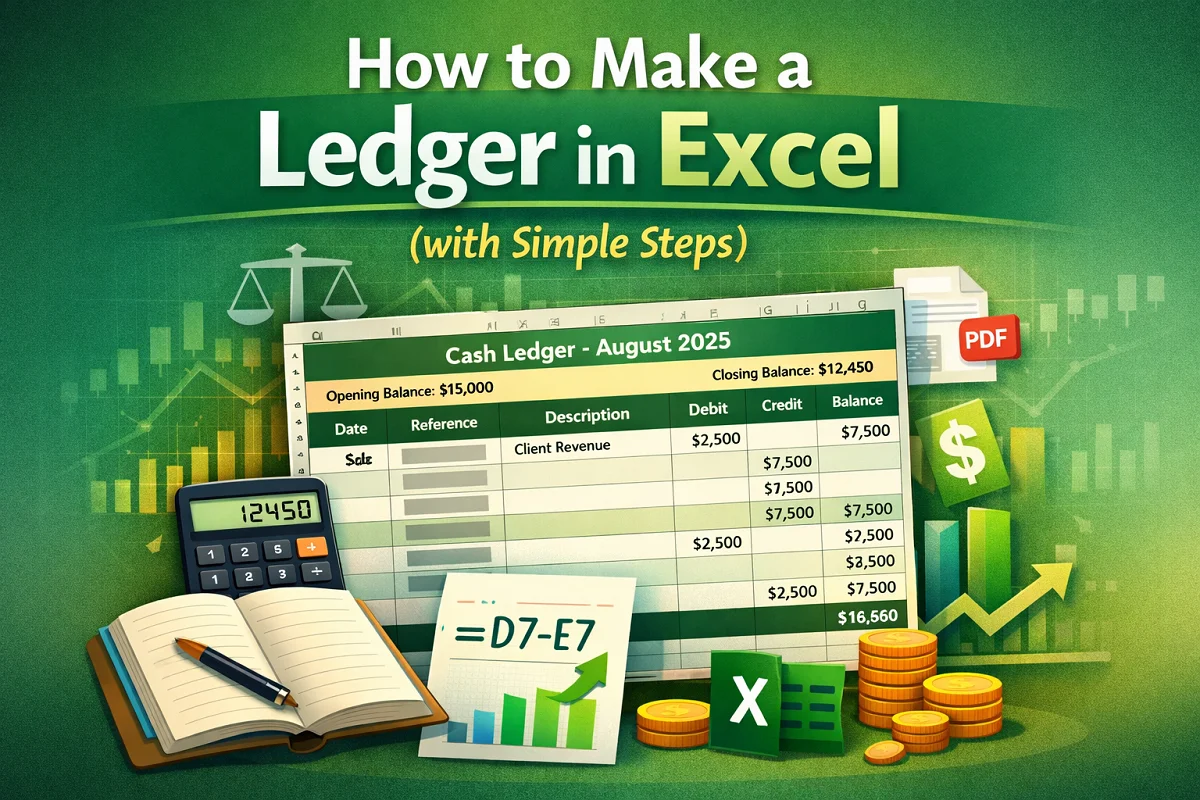 How to Make a Ledger in Excel (with Simple Steps) - Excel Insider