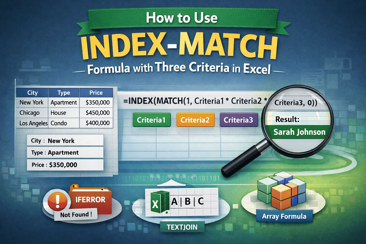 How to Use INDEX-MATCH Formula with Three Criteria in Excel - Excel Insider