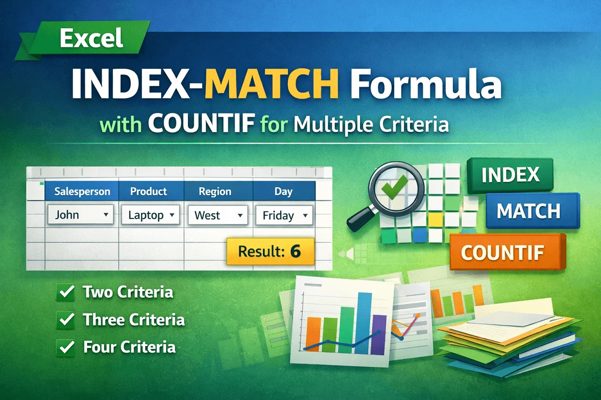 Excel INDEX-MATCH Formula with COUNTIF for Multiple Criteria - Excel ...