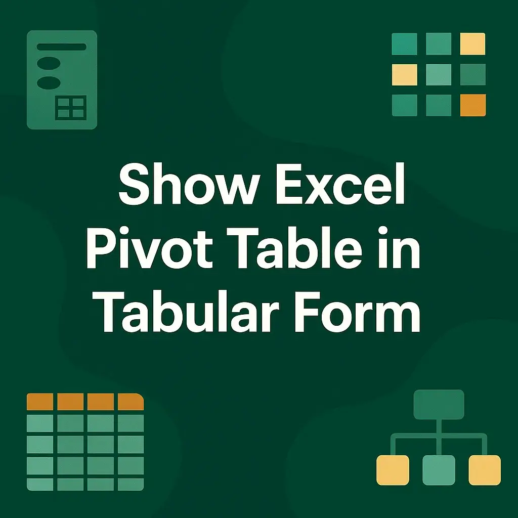 How to Show Excel Pivot Table in Tabular Form (3 Methods) - Excel Insider