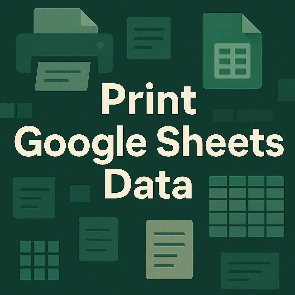 How to Print Google Sheets Data - Excel Insider