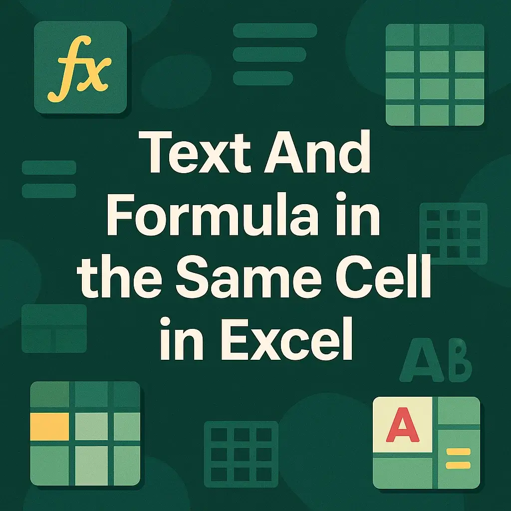 How To Write Text And Formula in the Same Cell in Excel - Excel Insider