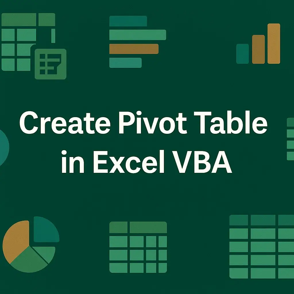 How to Create Pivot Table in Excel VBA (3 Different Criteria) - Excel Insider