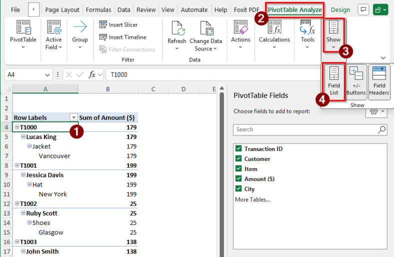 How to Get Pivot Table Menu Back in Excel (3 Simple Ways) - Excel Insider