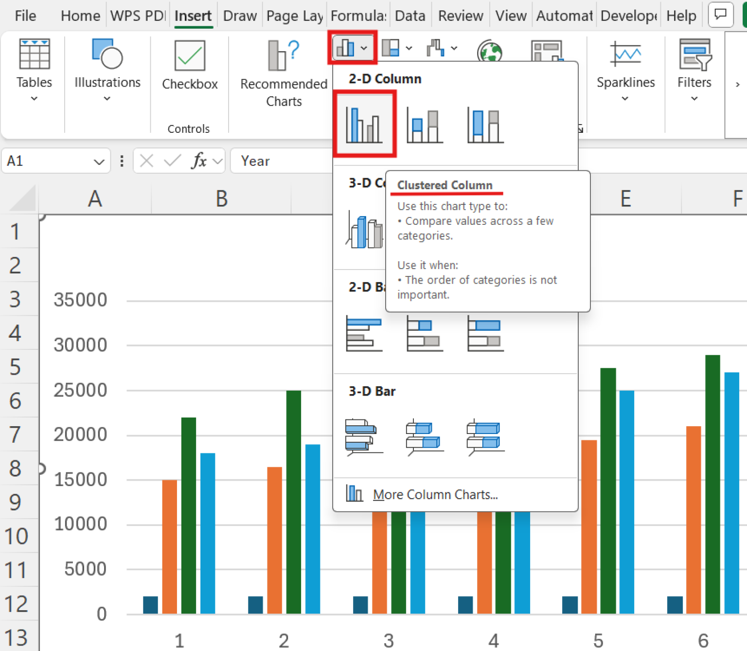 How to Insert a Clustered Column Chart in Excel (2 Easy Ways) - Excel ...