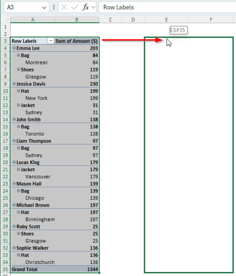 How to Move a Pivot Table in Excel (3 Simple Ways) - Excel Insider