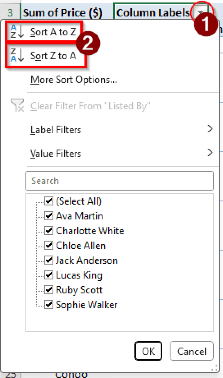 How to Sort Columns in a Pivot Table (5 Simple Methods) - Excel Insider