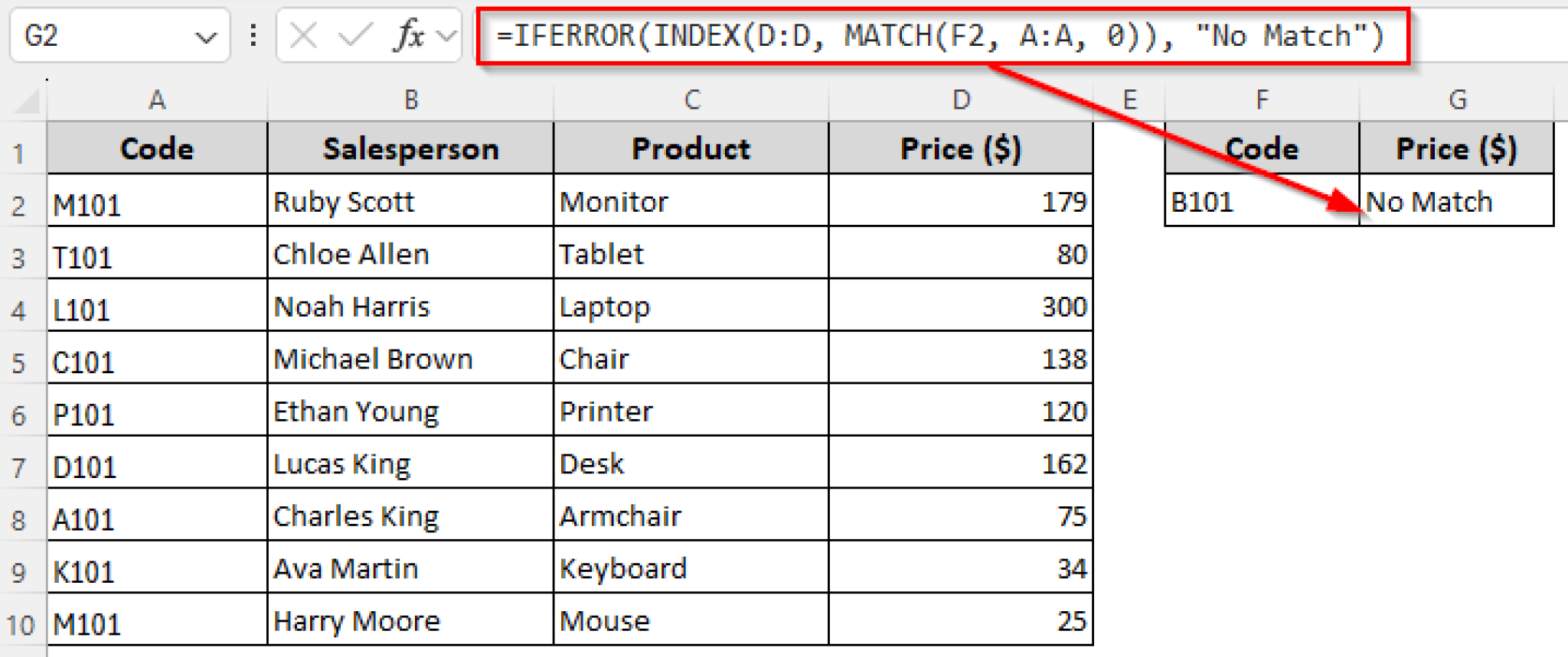 How to Combine IF Function with INDEX-MATCH Formula in Excel - Excel ...
