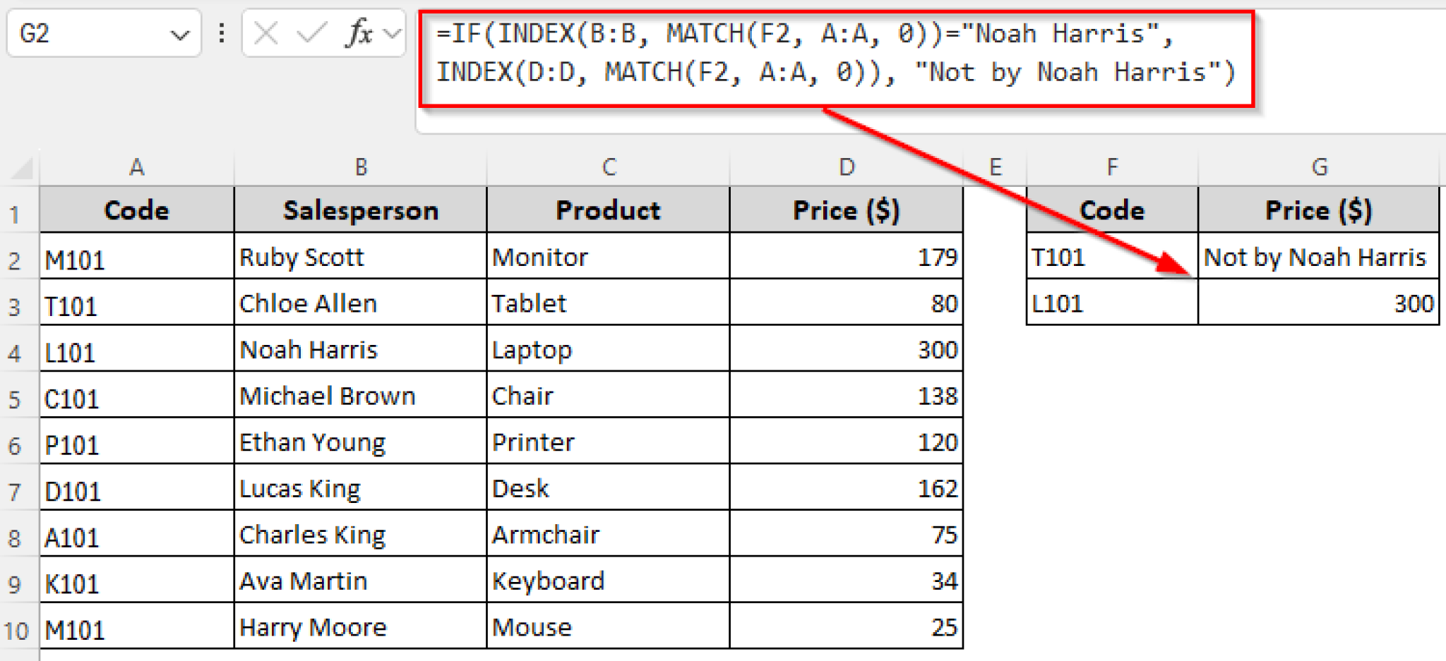 How to Combine IF Function with INDEX-MATCH Formula in Excel - Excel ...