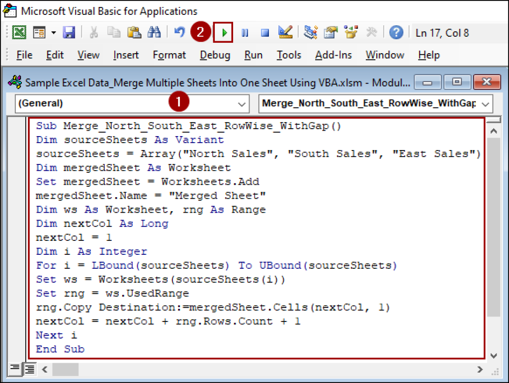 How to Merge Multiple Excel Sheets into One Sheet with VBA - Excel Insider