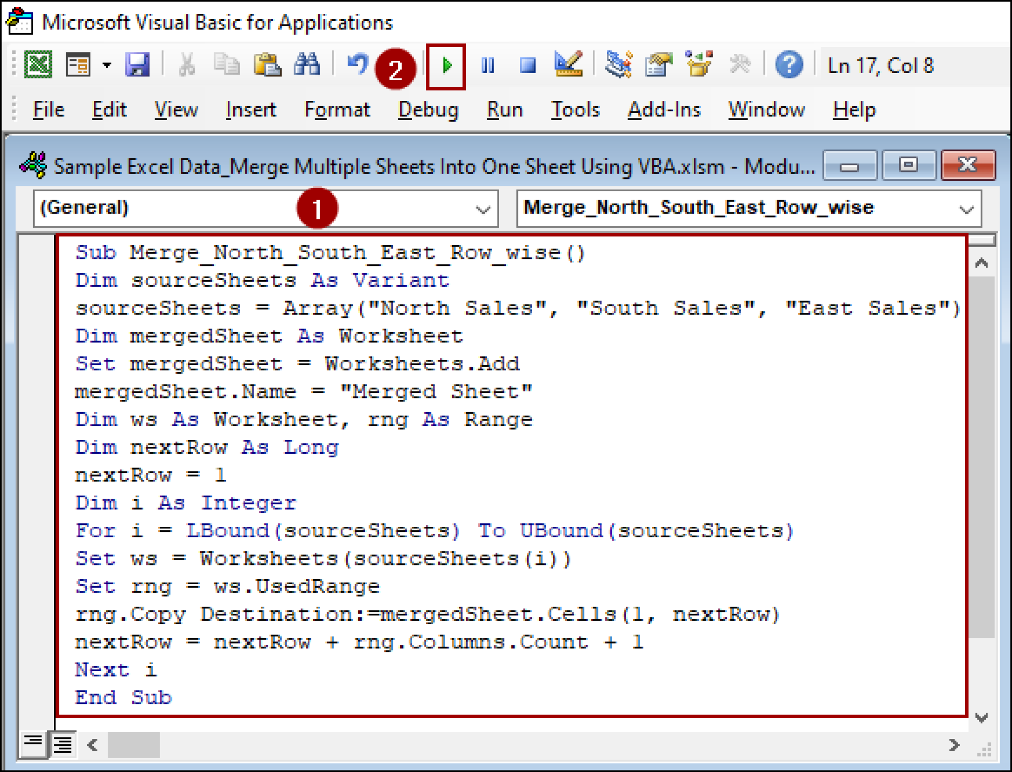How to Merge Multiple Excel Sheets into One Sheet with VBA - Excel Insider