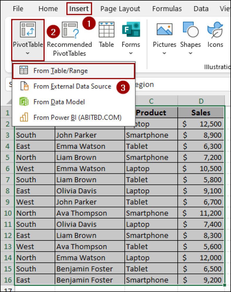 How to Show Text in Values Area of Excel Pivot Table - Excel Insider