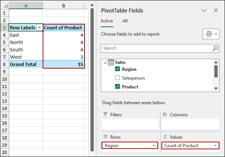 How to Show Text in Values Area of Excel Pivot Table - Excel Insider