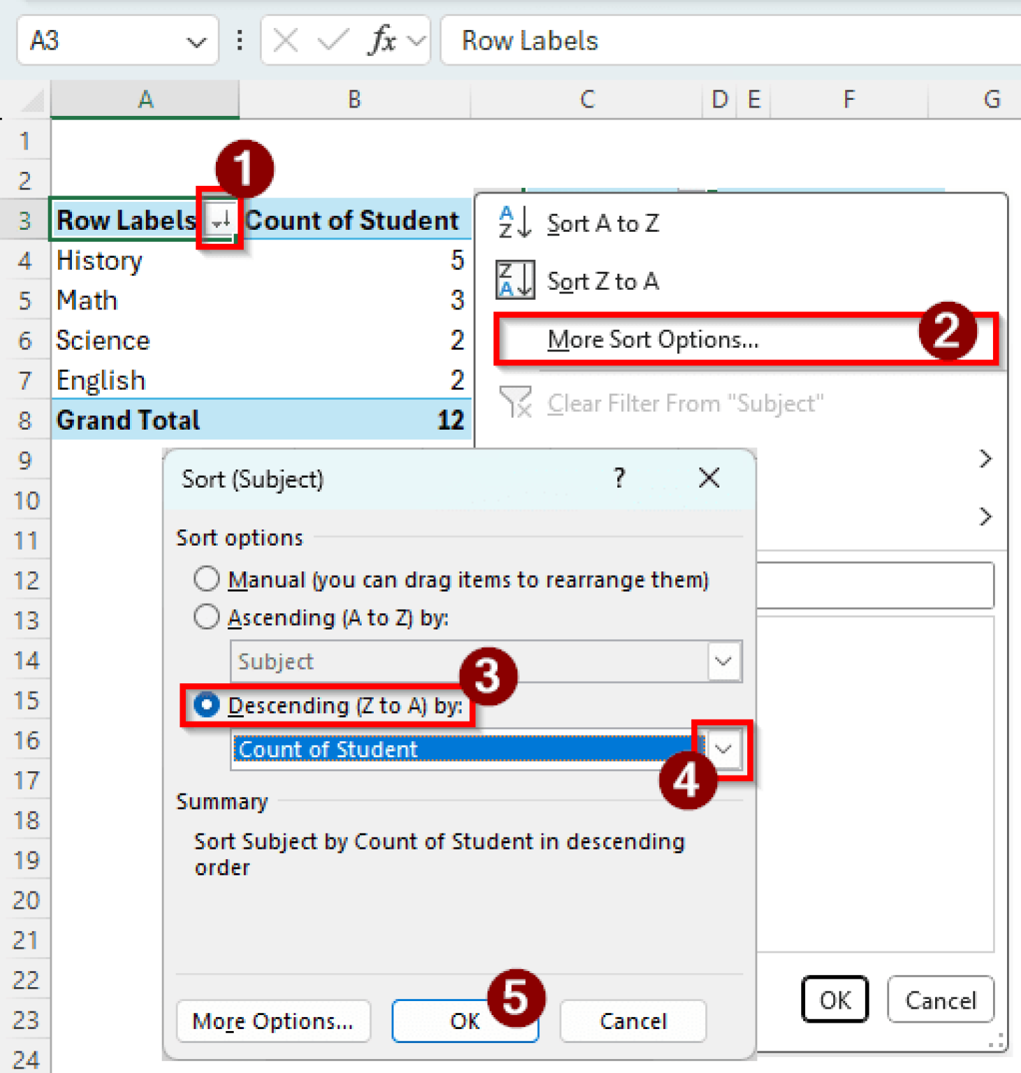 How to Sort a Pivot Table by Count in Excel (3 Suitable Ways) - Excel ...